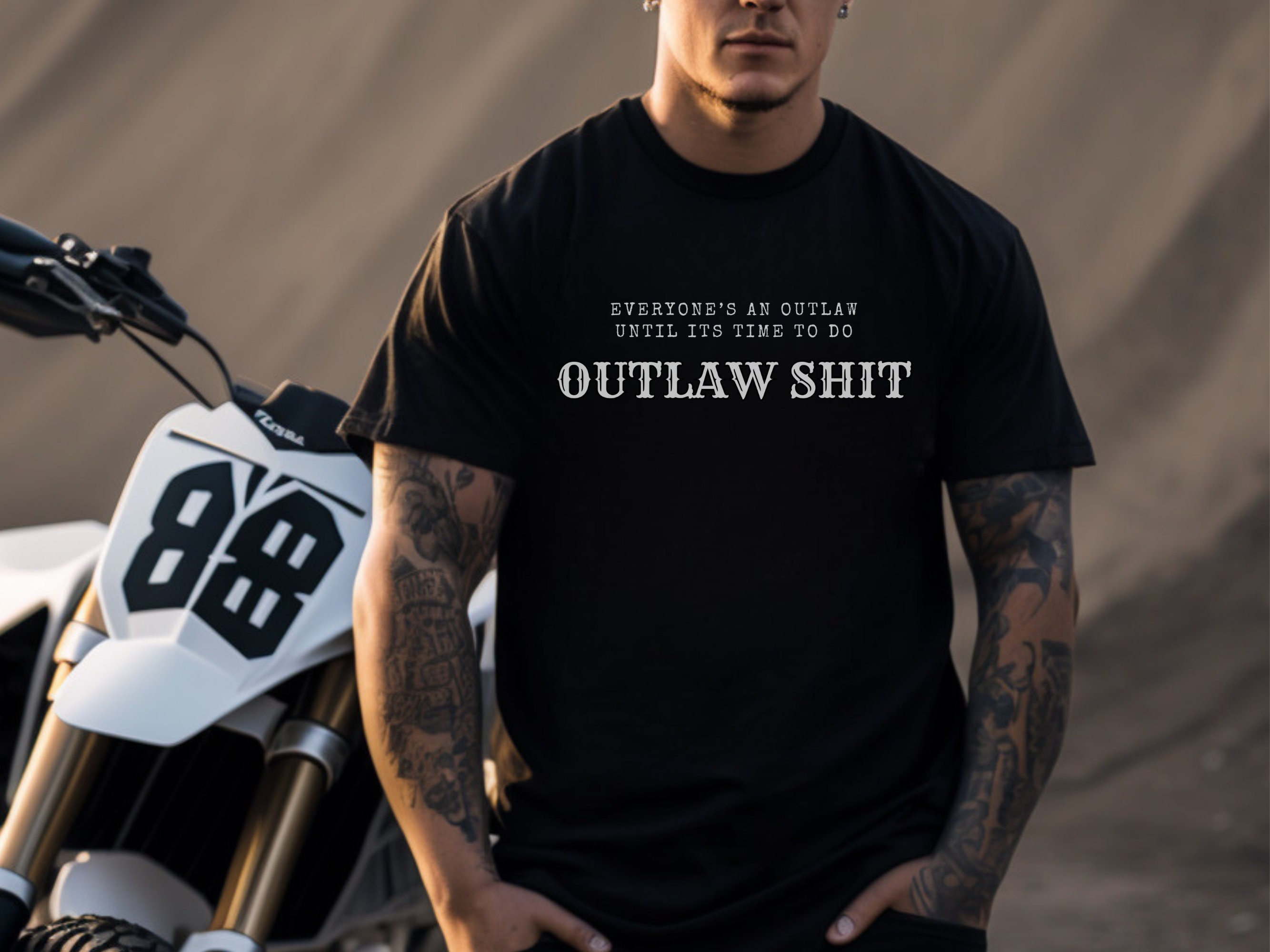 Outlaw Shirt, Outlaw Gift, Outlaw T Shirt, Outlaw Tee, Black Tee, Gift ...