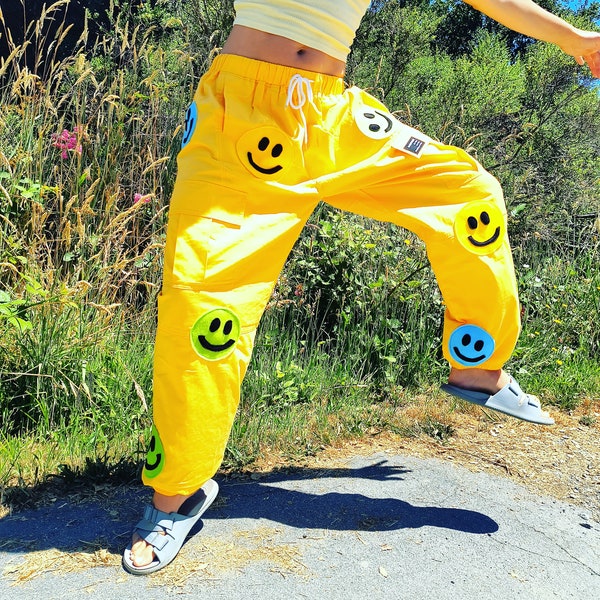 Smiley Face Pants - Etsy