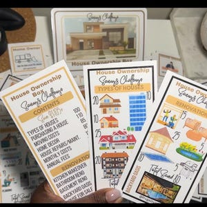 House Ownership Box Savings Challenge Bundle A6 Size | 12 Sections| 84 ...