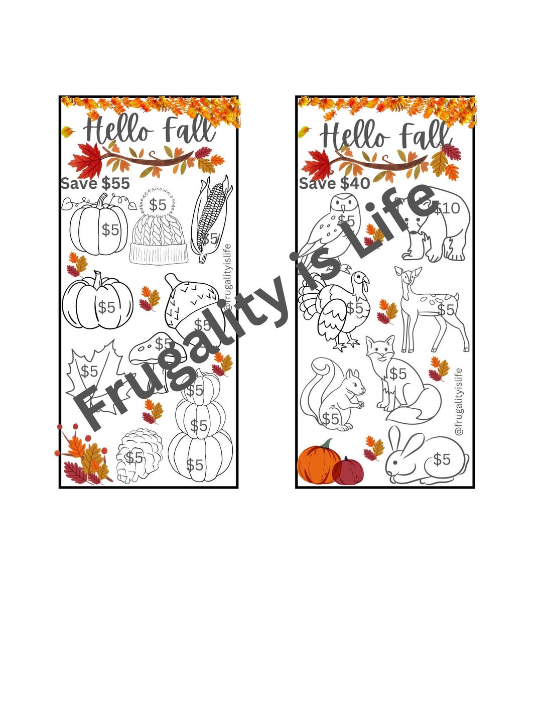 Hello Fall Mini Savings Challenge | Low Income - Etsy