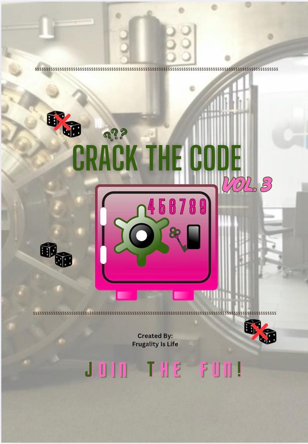 Crack the Code Vol. 3 | 28 Vaults | Bonus Puzzle | IOU |fun Twist | A5 ...