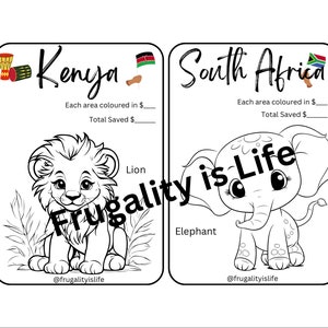 Travel Africa Savings Challenge Bundle, Set of 10 Countries Colour and ...
