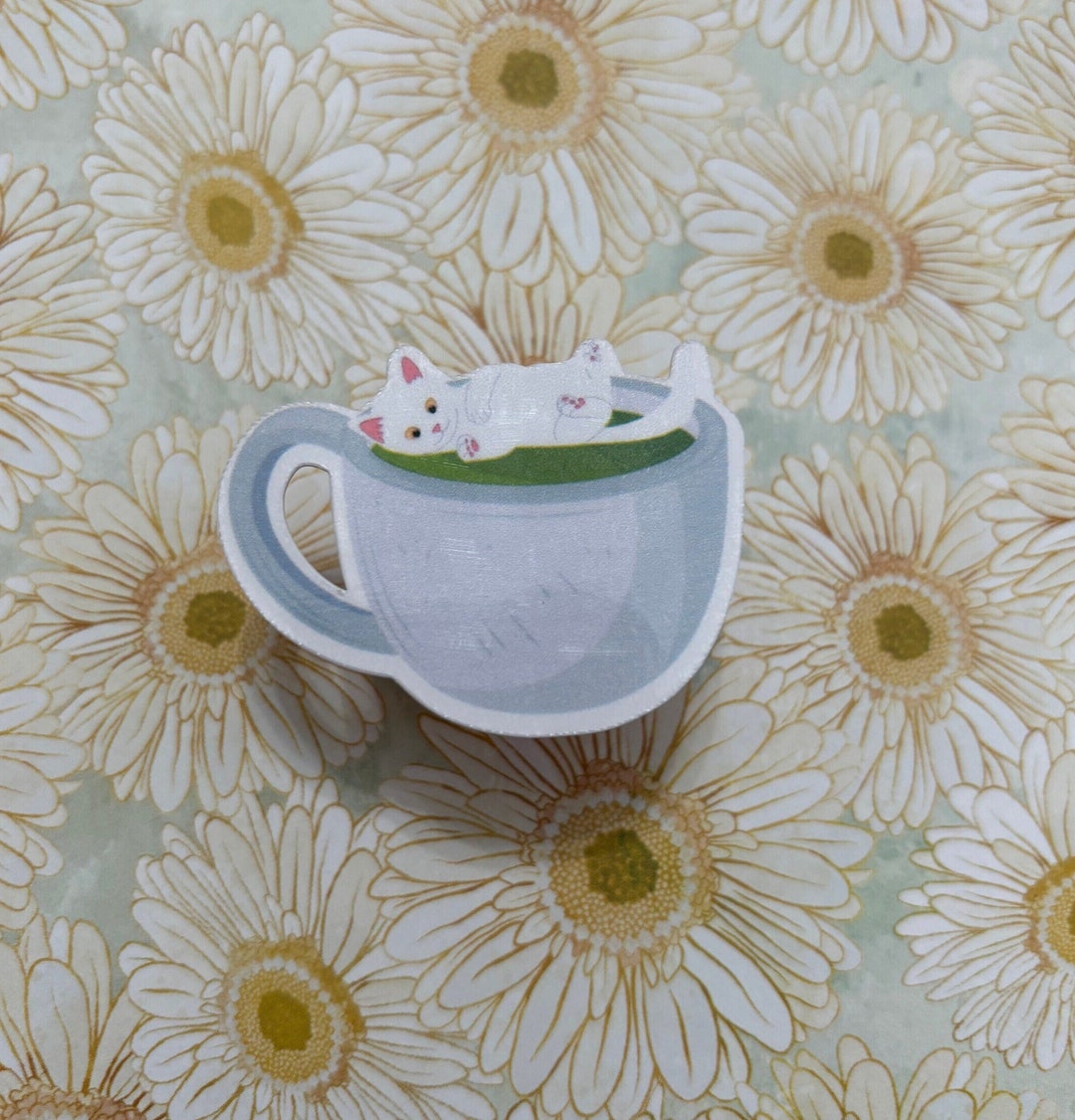 Matcha Cat Sticker - Etsy