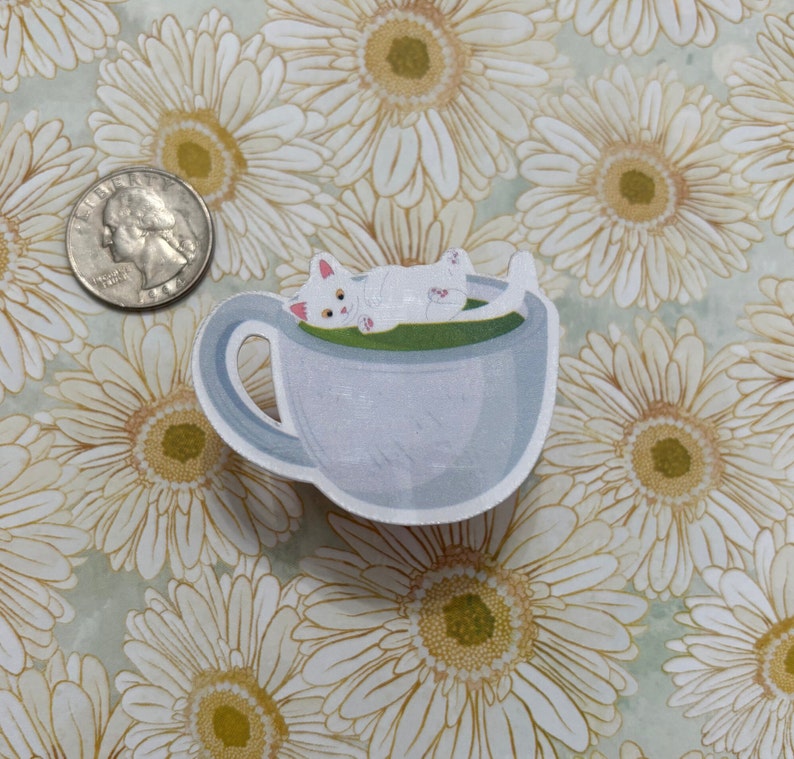 Matcha Cat Sticker - Etsy