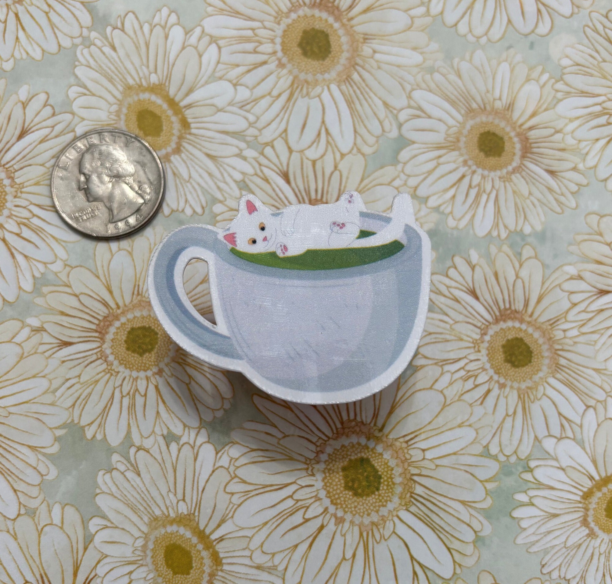 Matcha Cat Sticker - Etsy