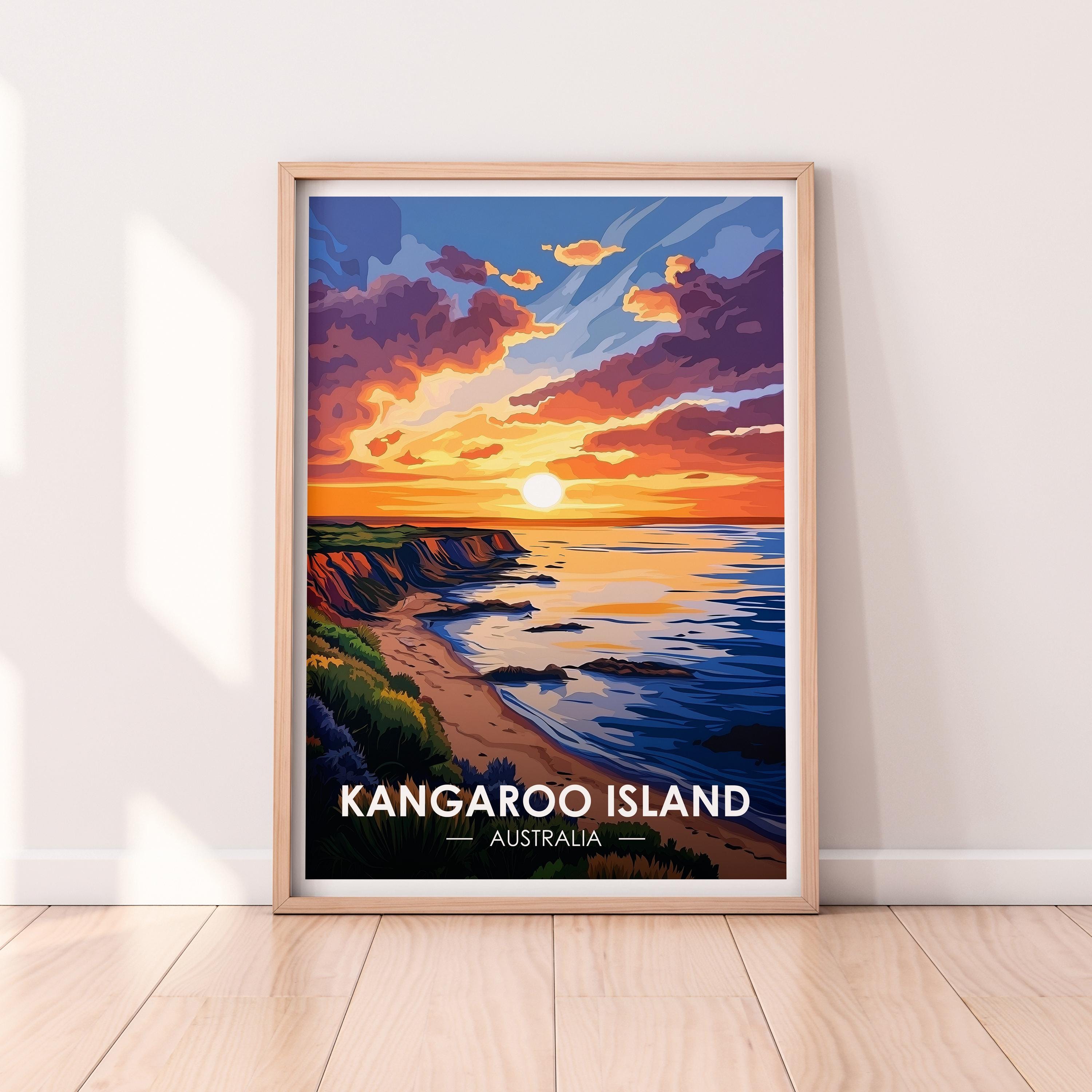 Kangaroo Island Print, Kangaroo Island Wall Art, Australia Poster ...