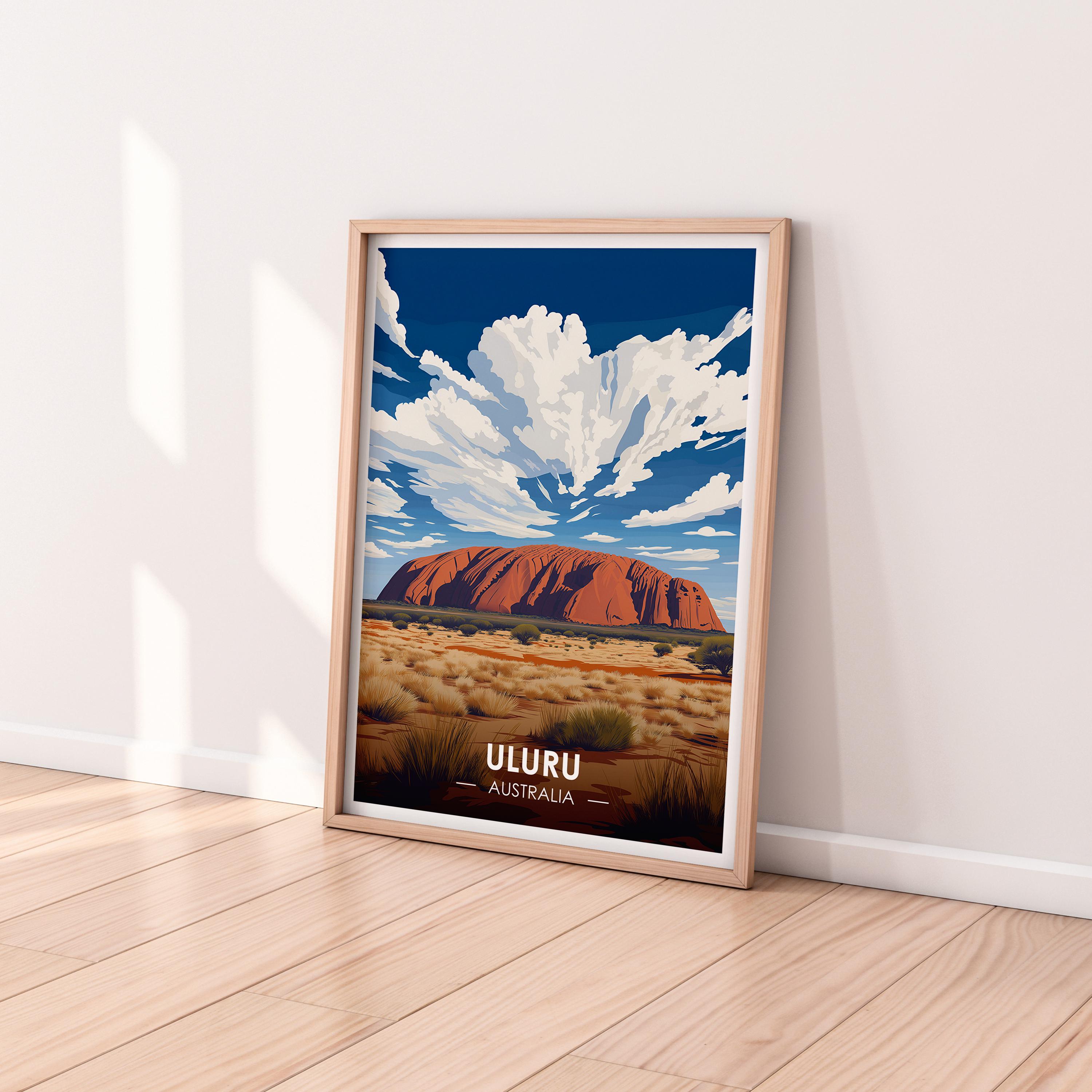 Uluru Poster, Uluru Wall Art, Australia Poster, Ayers Rock, Australia ...