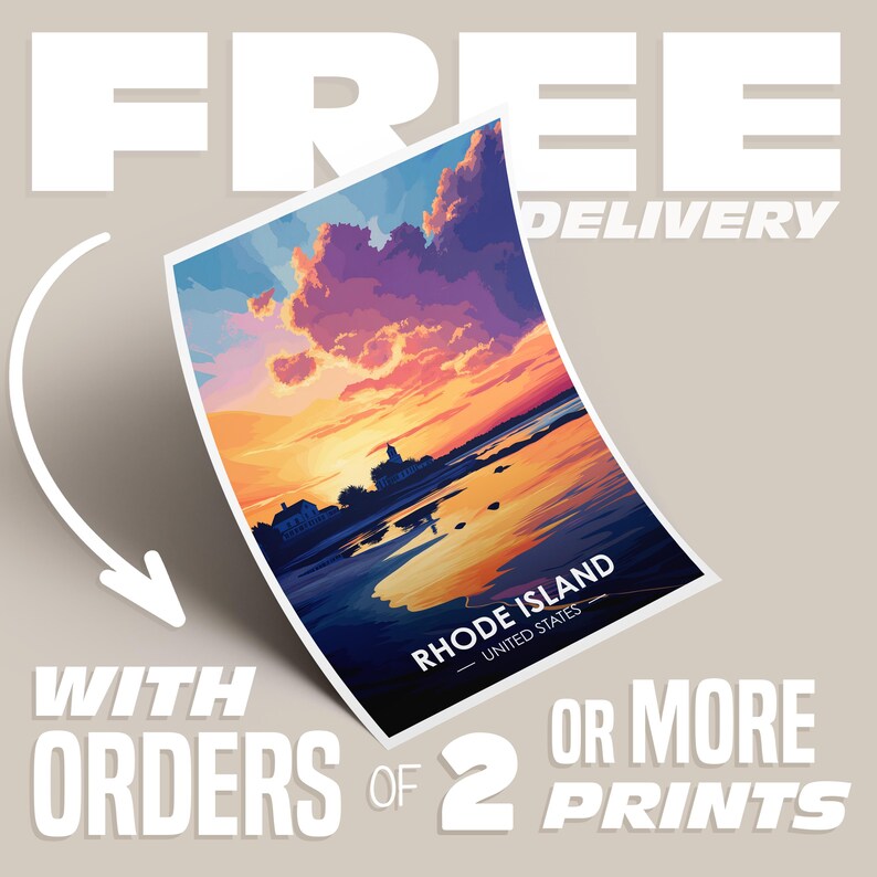 Rhode Island Poster, Rhode Island Wall Art, United States Poster, RI ...