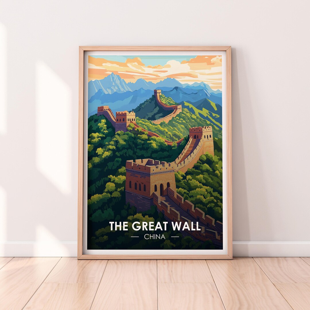 Great Wall of China Poster, China, Travel Poster, Premium Print ...