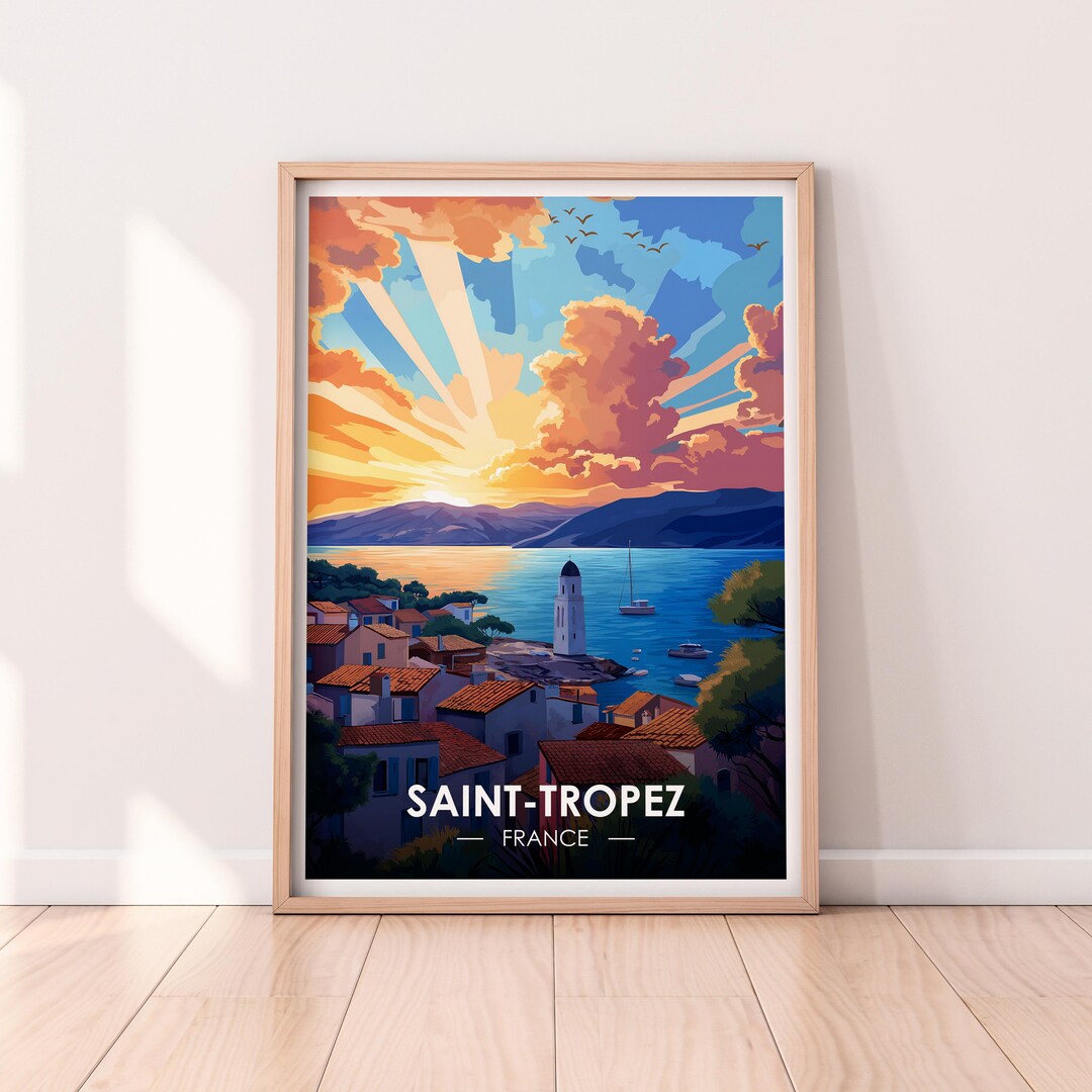Saint-tropez Print, St.tropez Wall Art, France Poster, Saint-tropez, France Print, Saint-tropez ...