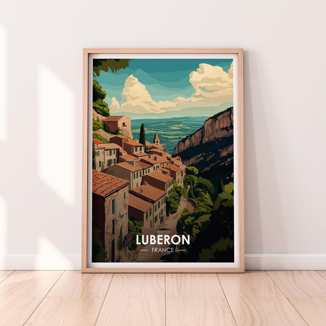Luberon Poster, France, Travel Poster, Premium Print, Luberon Print ...