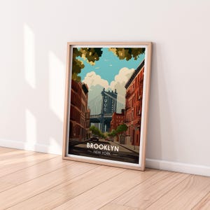 Brooklyn Poster, New York, Travel Poster, Premium Print, Brooklyn NYC ...