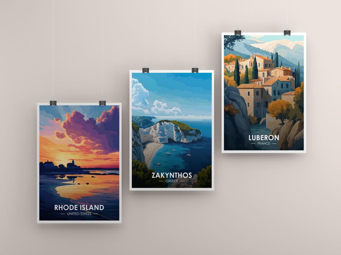 Rhode Island Poster, Rhode Island Wall Art, United States Poster, RI ...