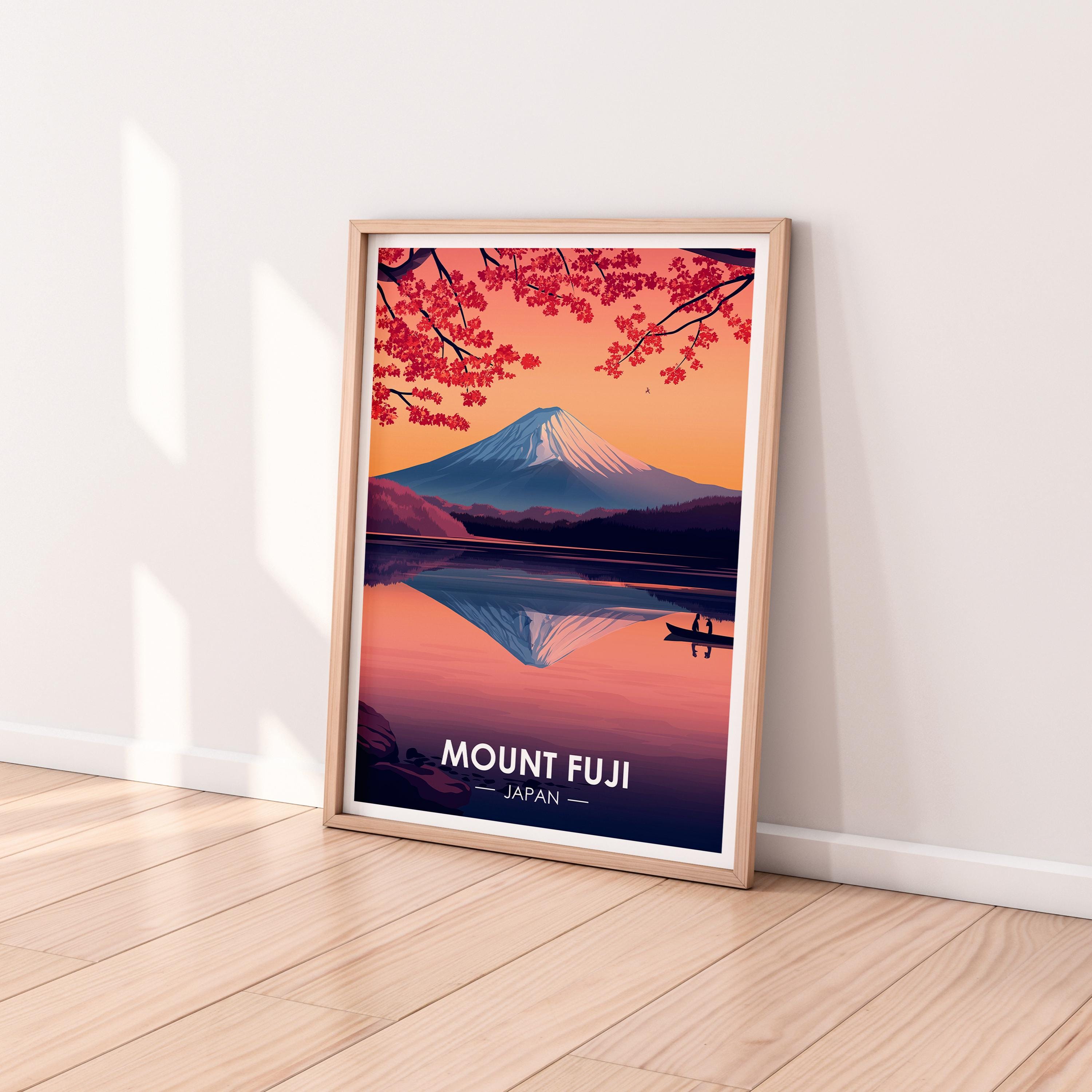 Mount Fuji Poster, Japan, Travel Poster, Premium Print, Mount Fuji ...