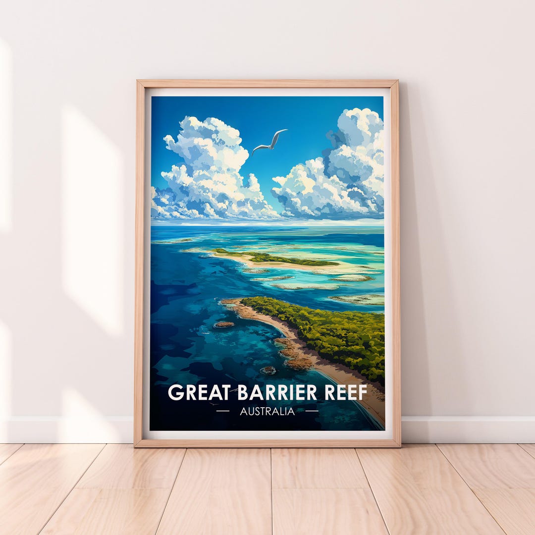 Great Barrier Reef Poster, Great Barrier Reef Wall Art, Australia ...