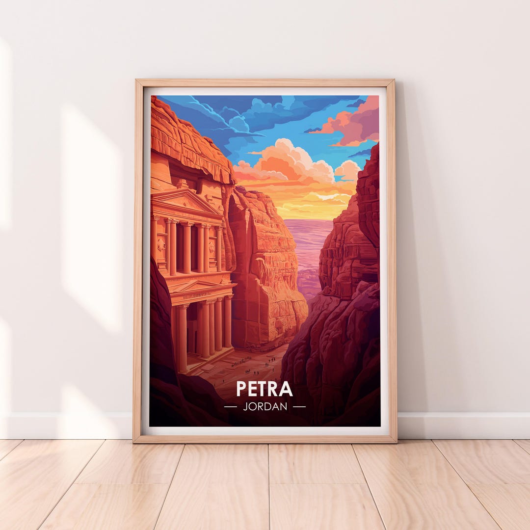 Petra Poster, Petra Wat Wall Art, Jordan, Poster, Petra, Premium Print ...