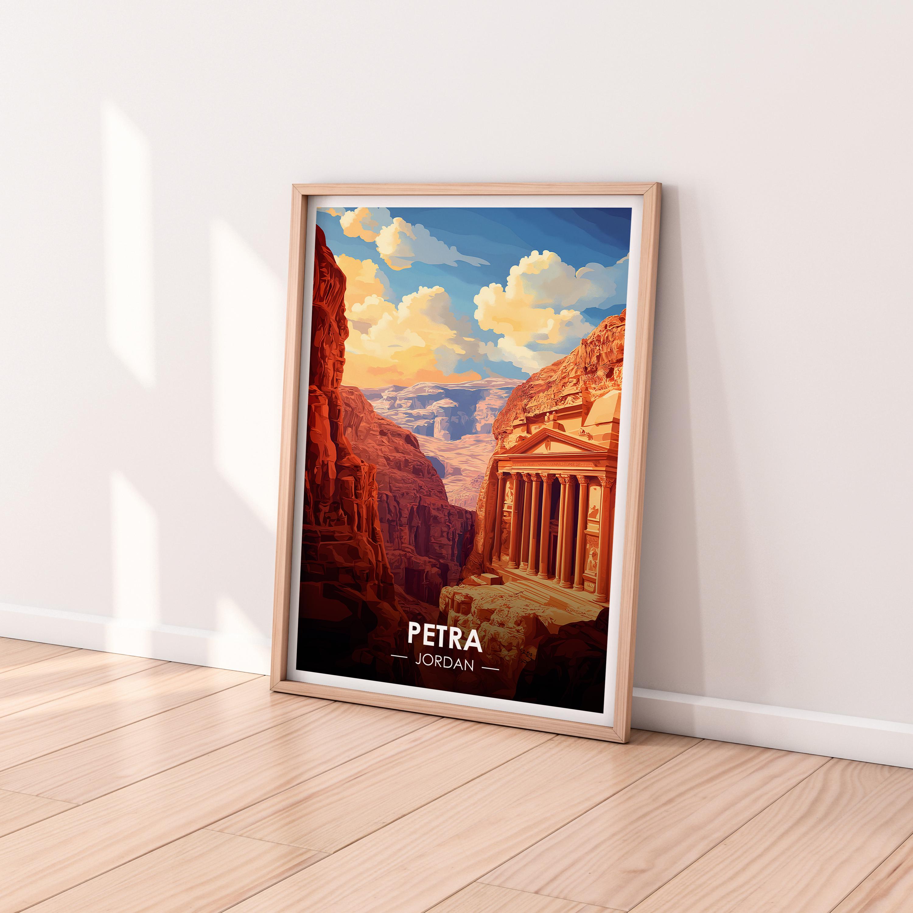 Petra Poster, Petra Wat Wall Art, Jordan, Poster, Petra, Premium Print ...