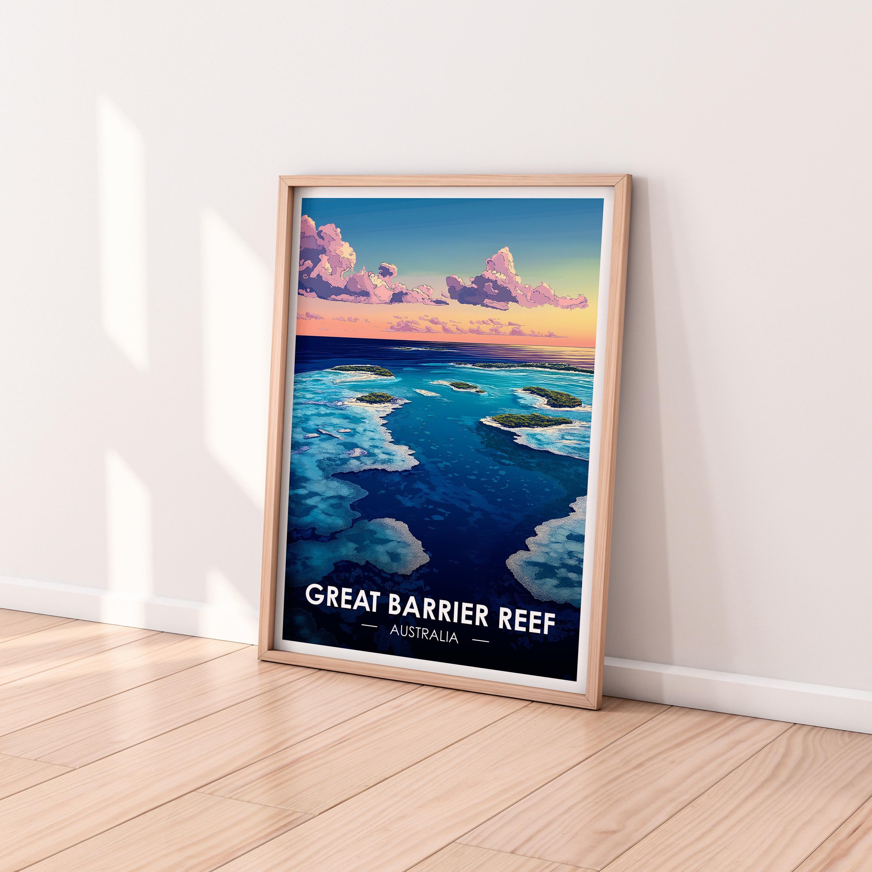Great Barrier Reef Poster, Great Barrier Reef Wall Art, Australia ...