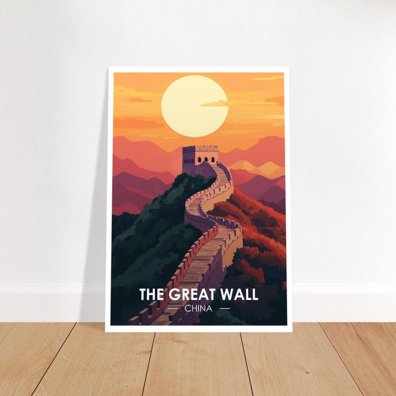 Great Wall of China Poster, China, Travel Poster, Premium Print ...