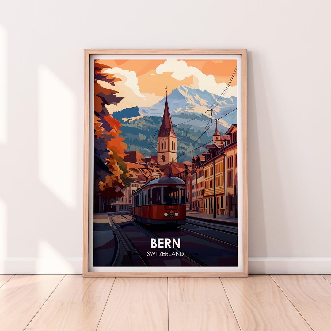 Bern Poster, Switzerland, Travel Poster, Premium Print, Bern Print ...