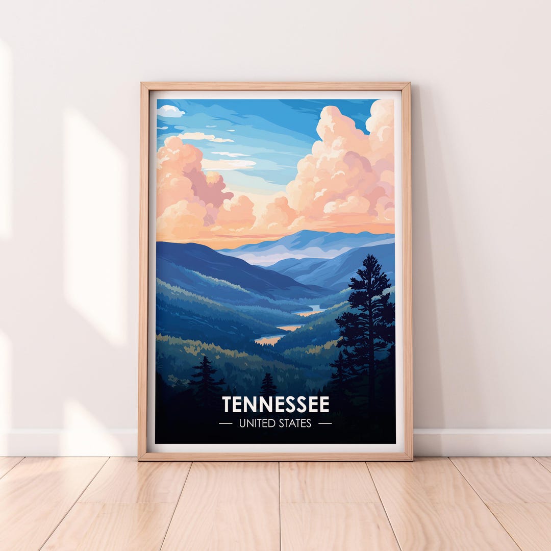 Tennessee Poster, Tennessee Wall Art, United States Poster, TN Print ...
