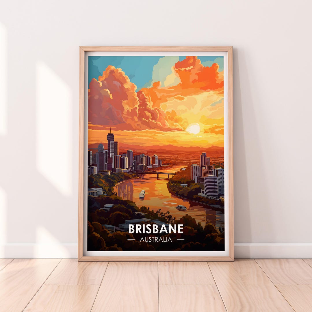 Brisbane Poster, Brisbane Wall Art, Australia Poster, Brisbane ...