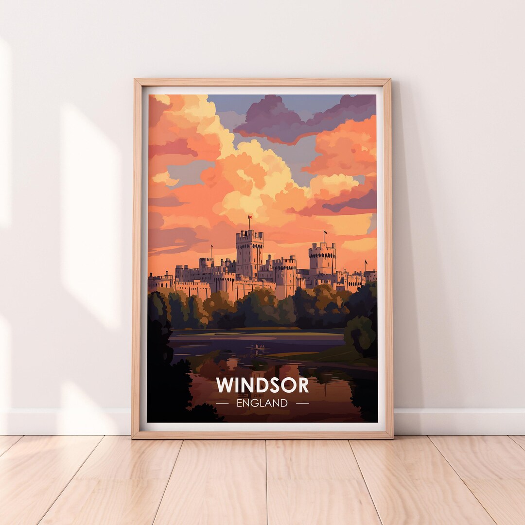 Windsor Print, Windsor Wall Art, England Poster, Windsor, UK Print ...