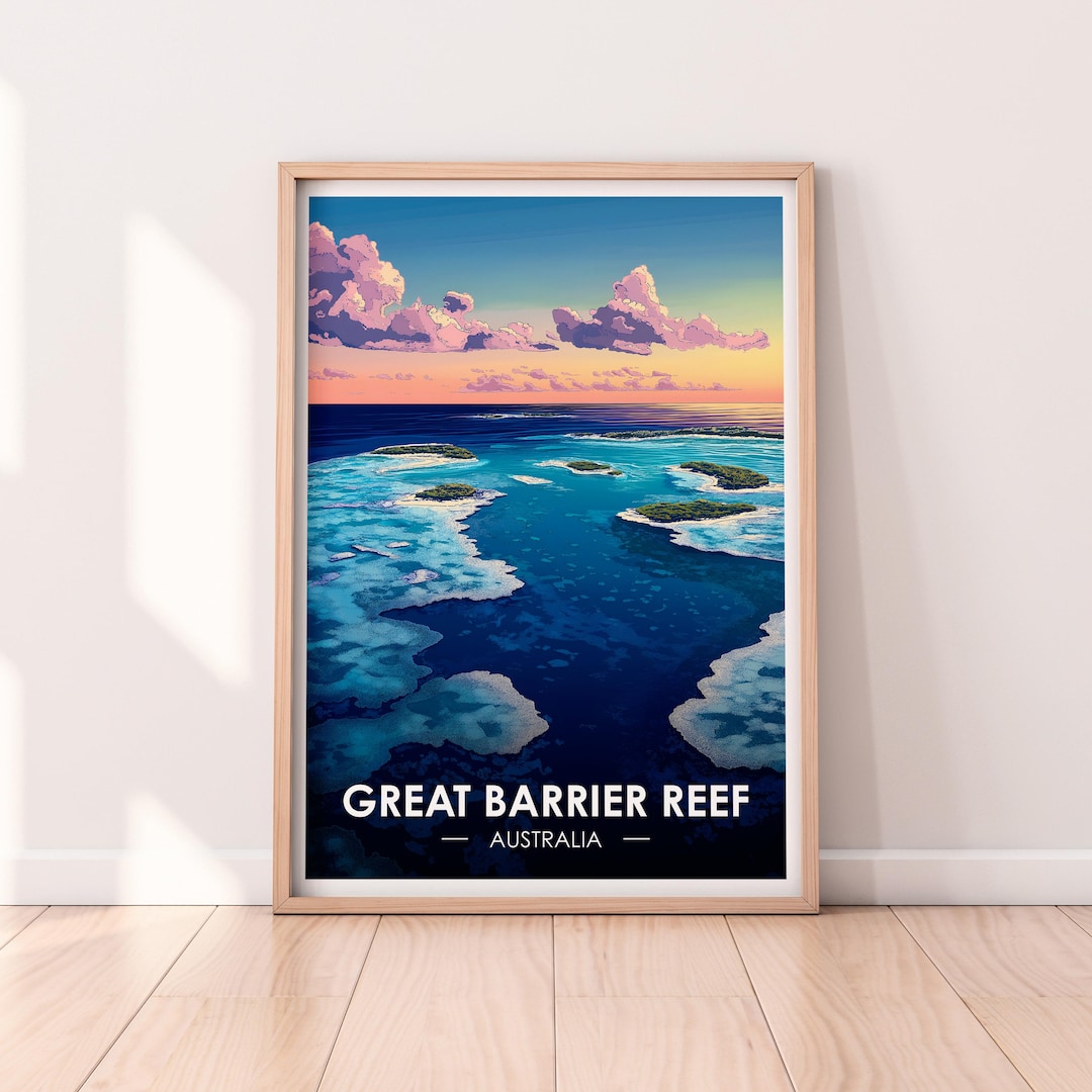 Great Barrier Reef Poster, Great Barrier Reef Wall Art, Australia ...