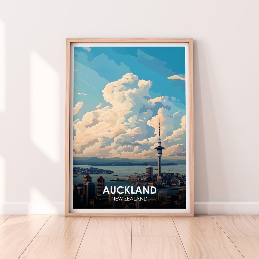 Auckland Poster, Auckland Wall Art, New Zealand, Poster, Travel Poster ...