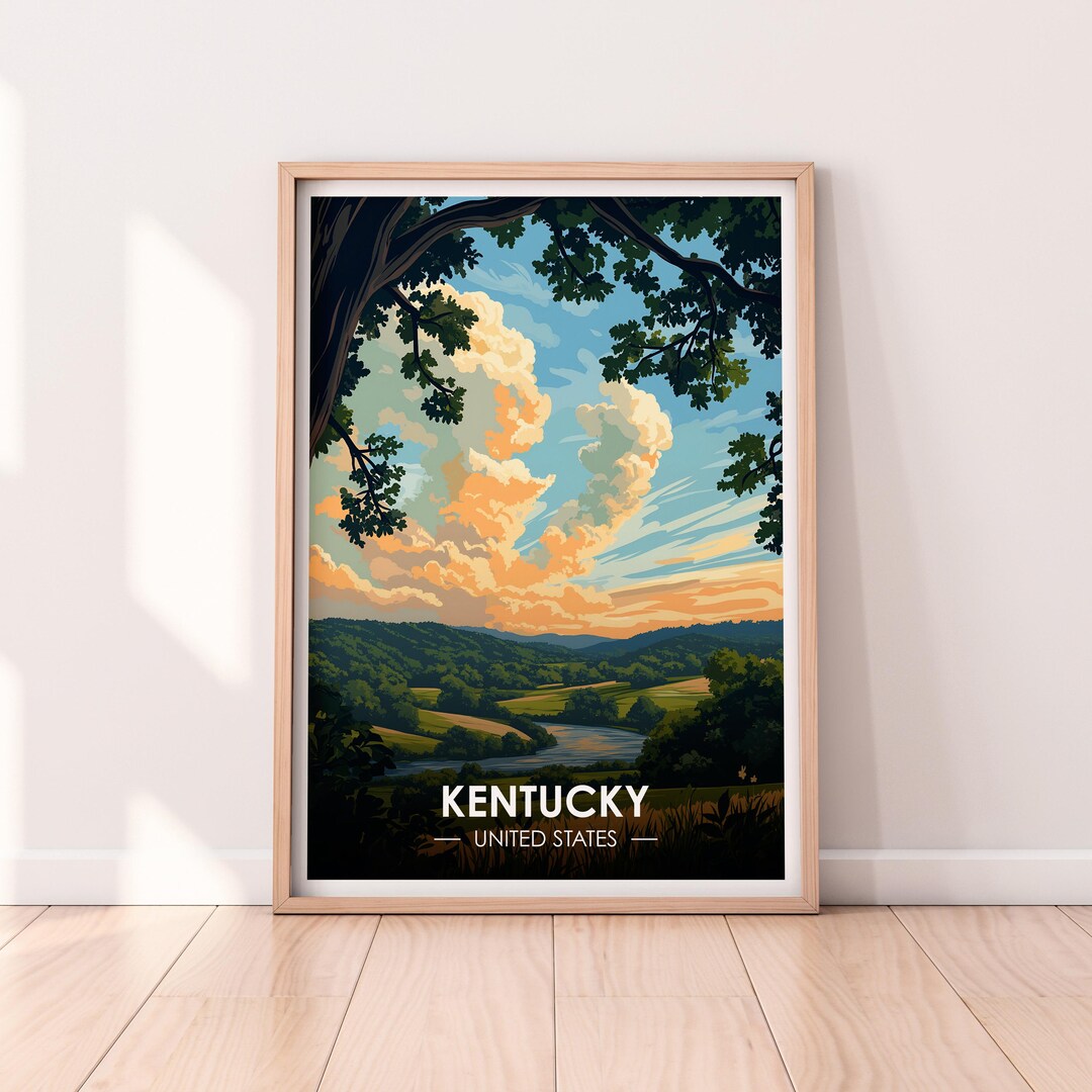 Kentucky Poster, Kentucky Wall Art, United States Poster, KY Print, USA ...