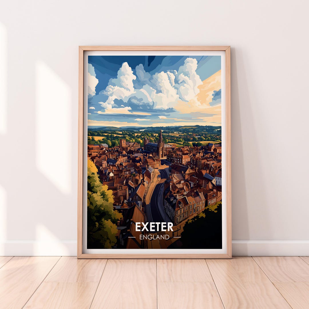 Exeter Poster, Exeter Wall Art, Exeter, Poster, Travel Poster, Premium ...