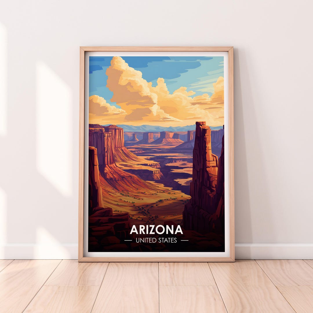 Arizona Poster, Arizona Wall Art, United States Poster, AZ Print ...