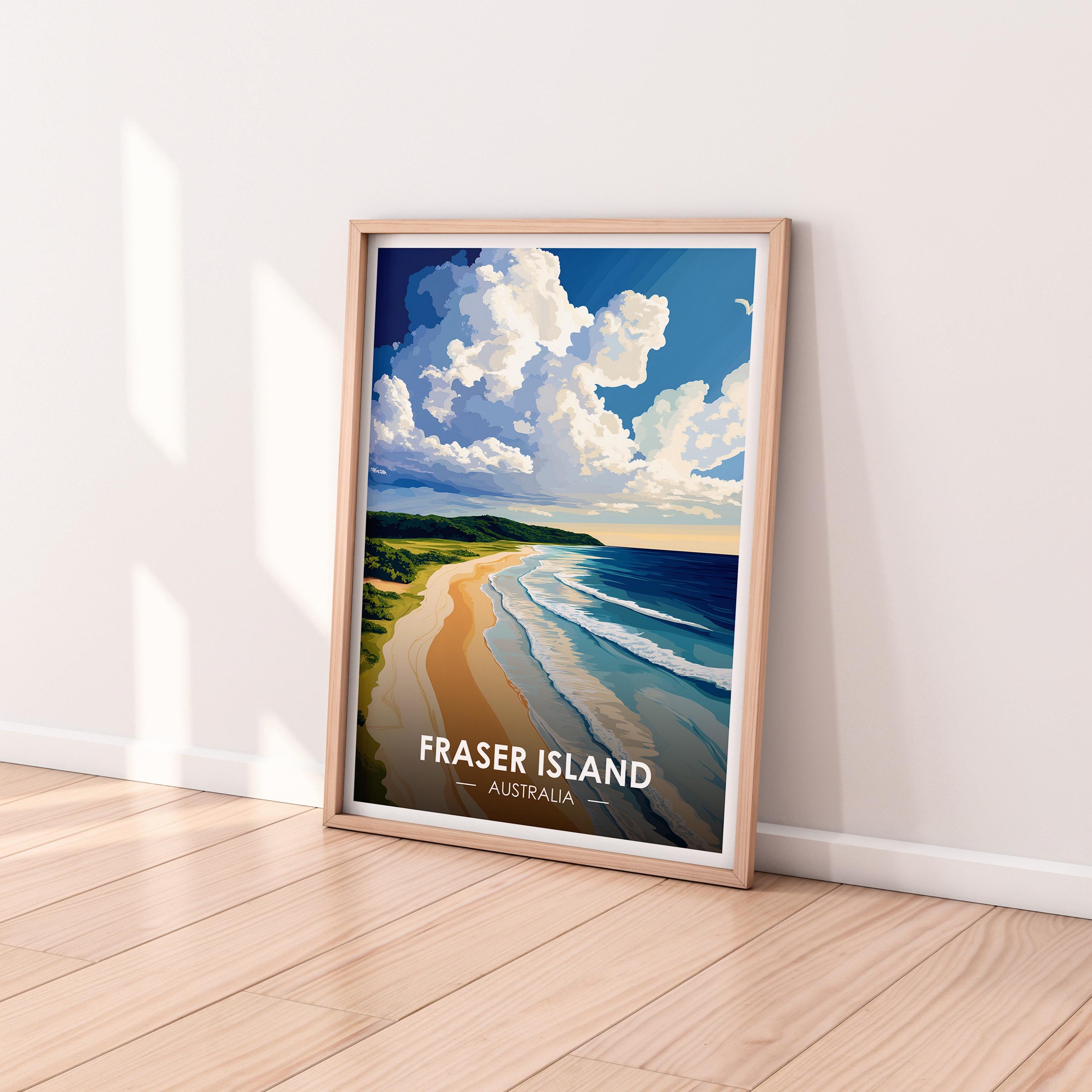 Fraser Island Print, Fraser Island Wall Art, Australia Poster, Fraser ...