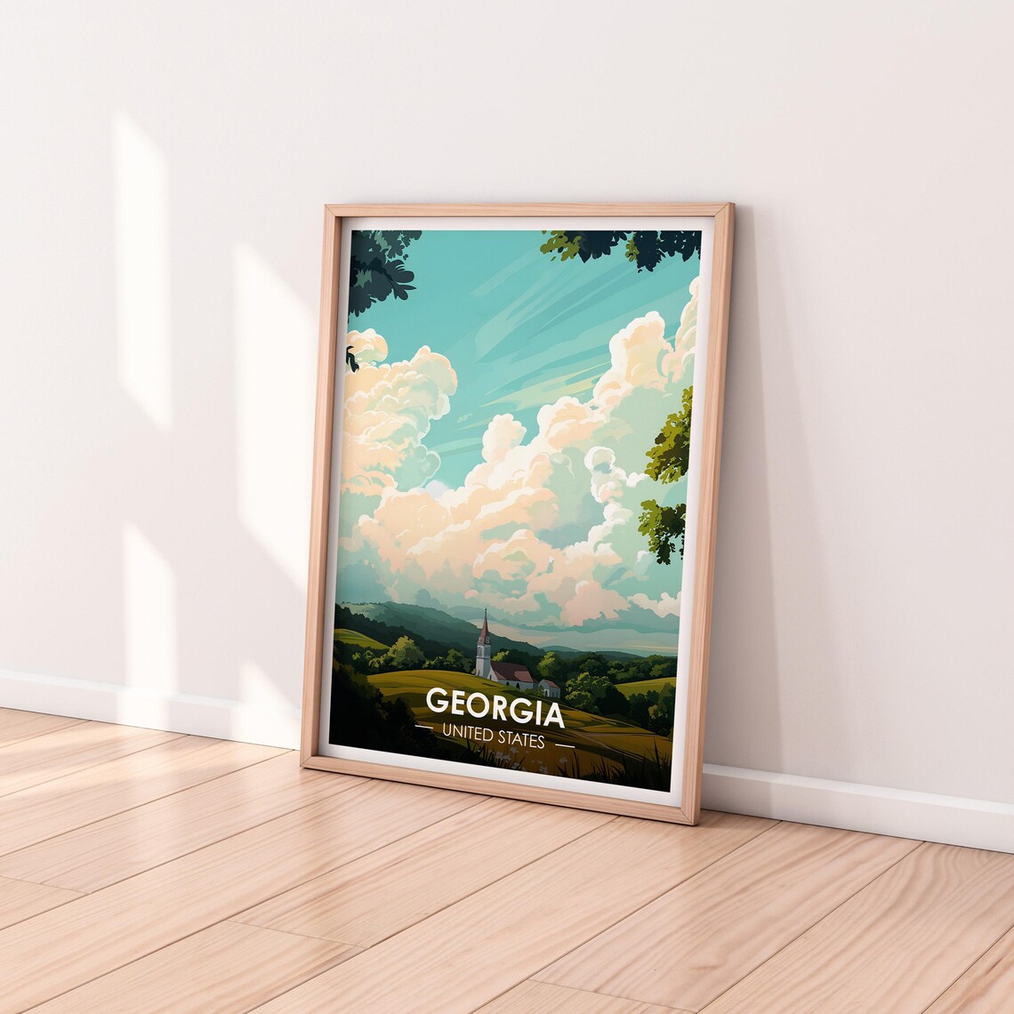 Georgia Poster, Georgia Wall Art, United States Poster, GA Print, USA ...