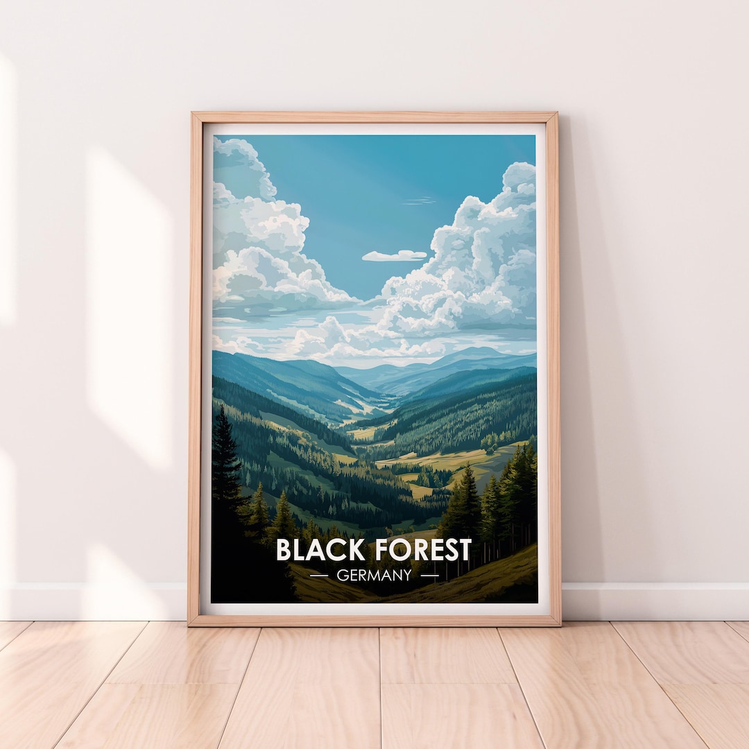 The Black Forest Poster, Black Forest Wall Art, Germany Poster ...