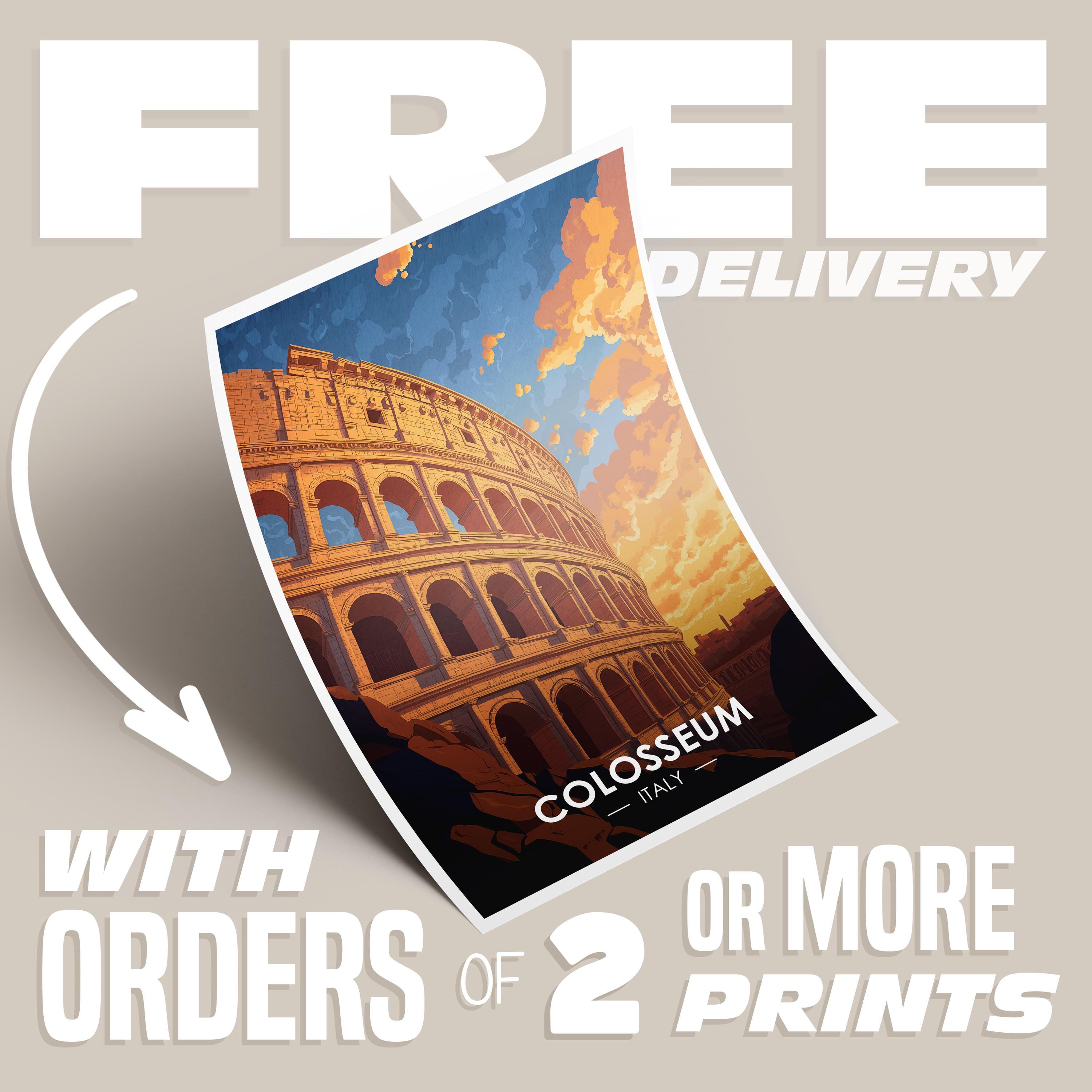 Colosseum Poster, Italy, Travel Poster, Premium Print, Colosseum Print ...