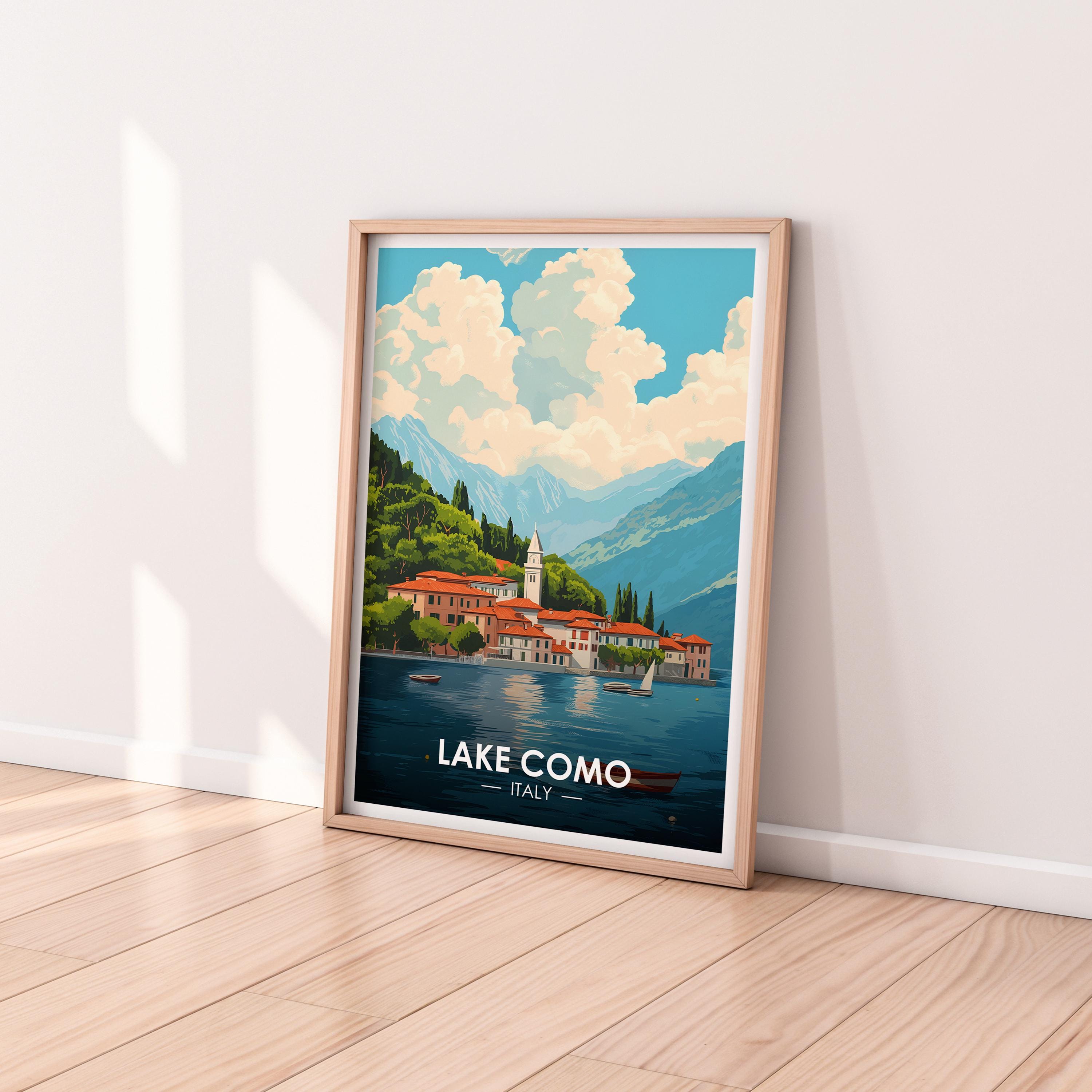Lake Como Poster, Italy, Travel Poster, Premium Print, Lake Como Print ...