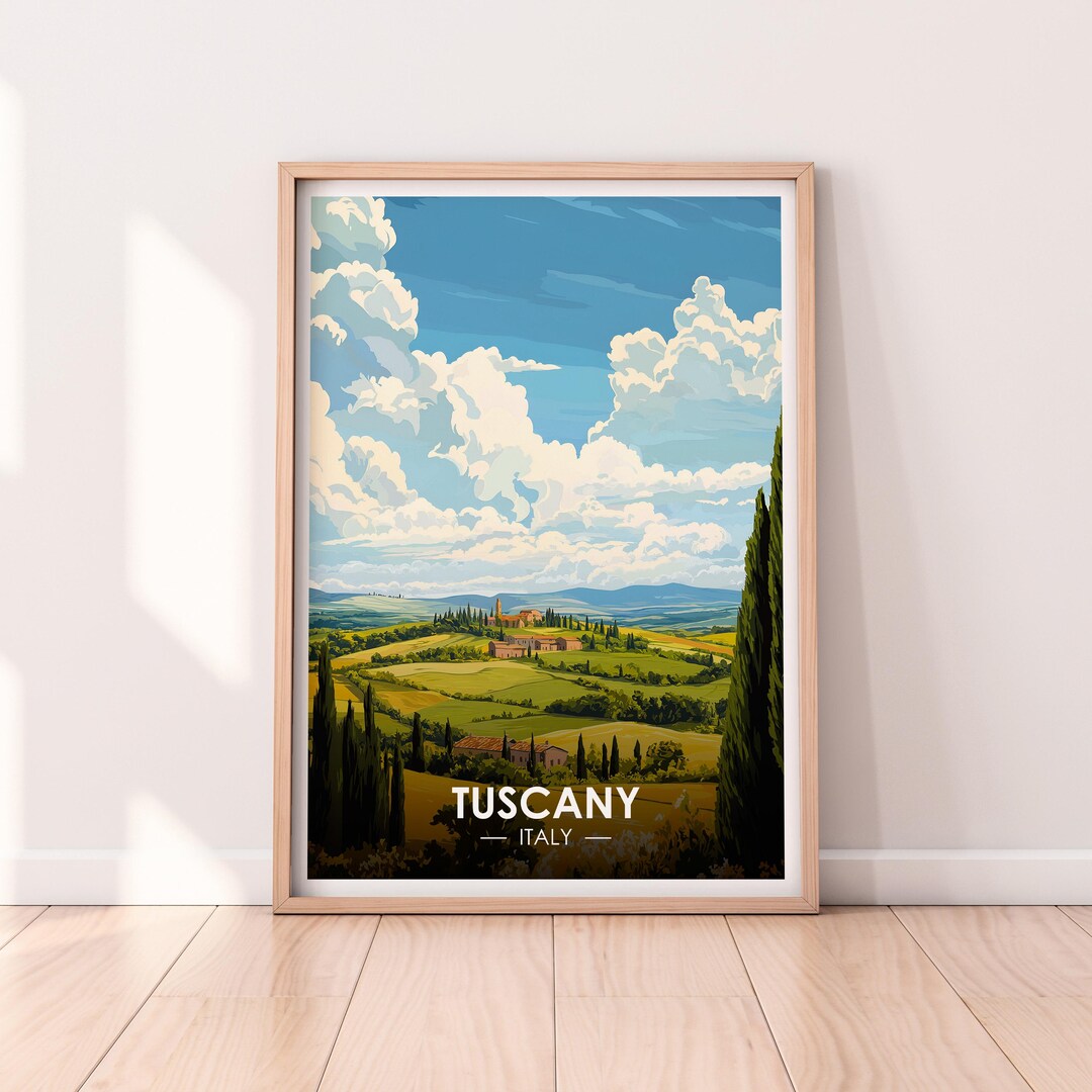 Tuscany Poster, Italy, Travel Poster, Premium Print, Tuscany Print ...