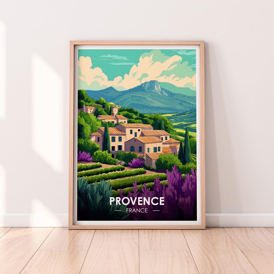 Provence Poster, France, Travel Poster, Premium Print, Provence Print ...