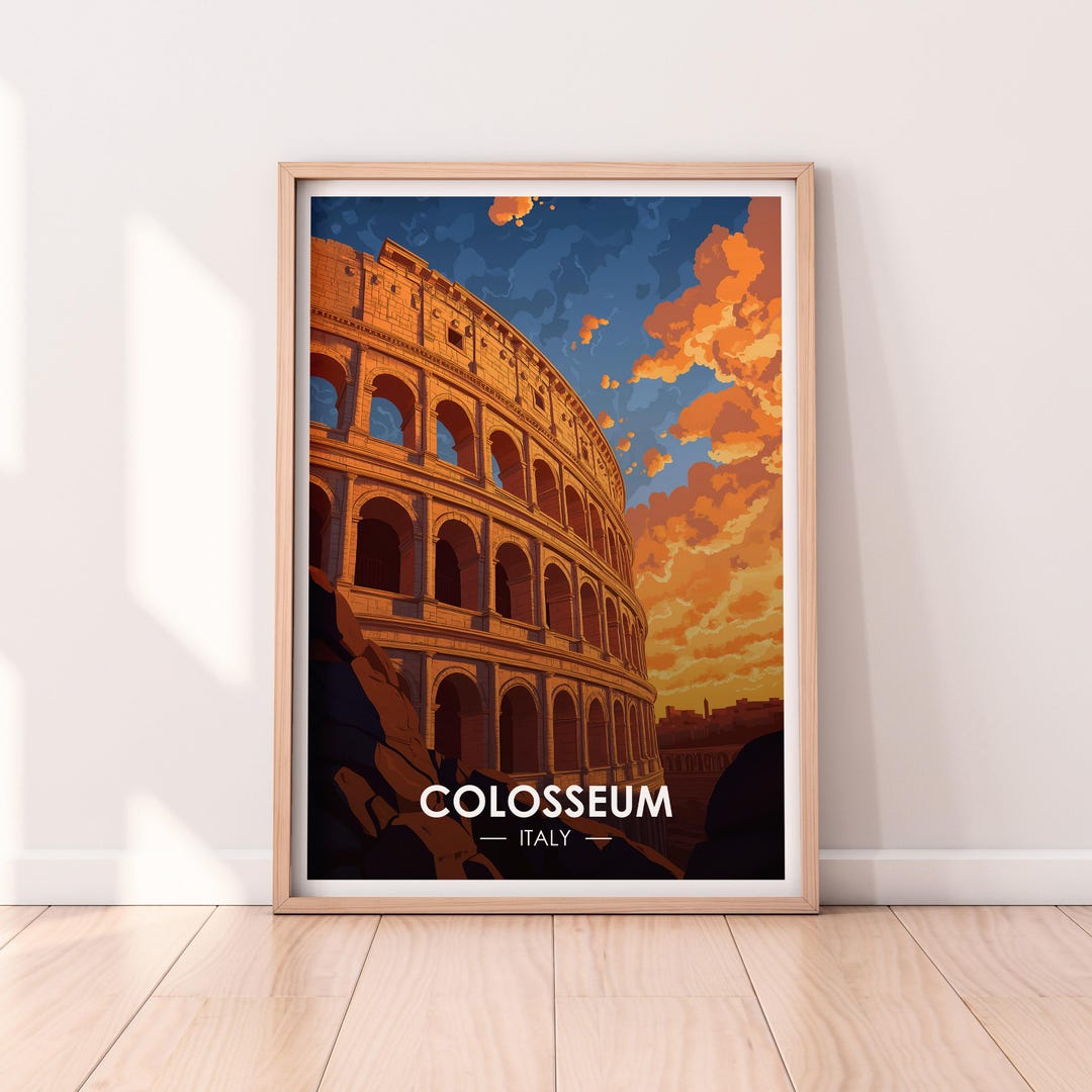 Colosseum Poster, Italy, Travel Poster, Premium Print, Colosseum Print ...