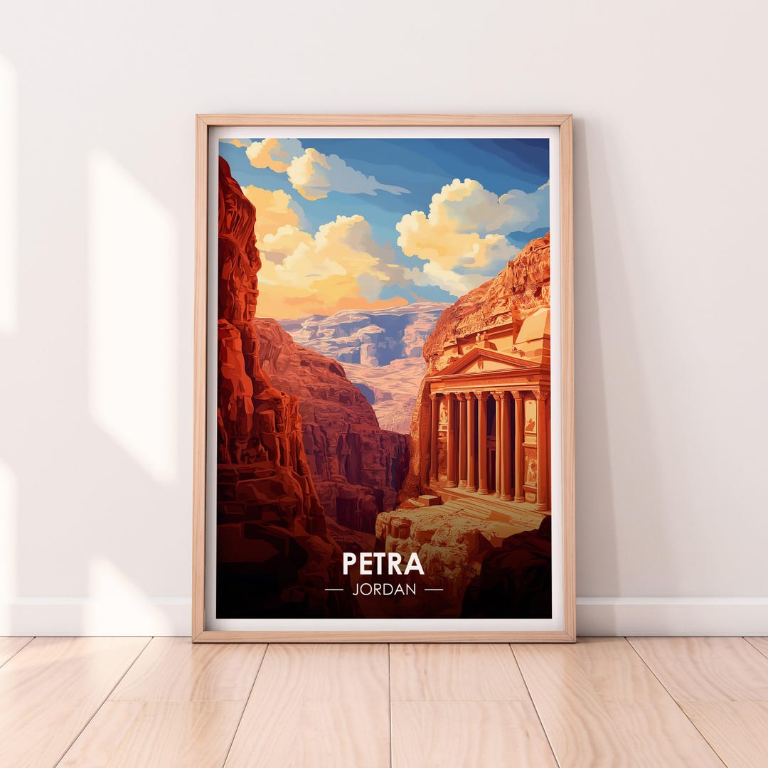 Petra Poster, Petra Wat Wall Art, Jordan, Poster, Petra, Premium Print ...