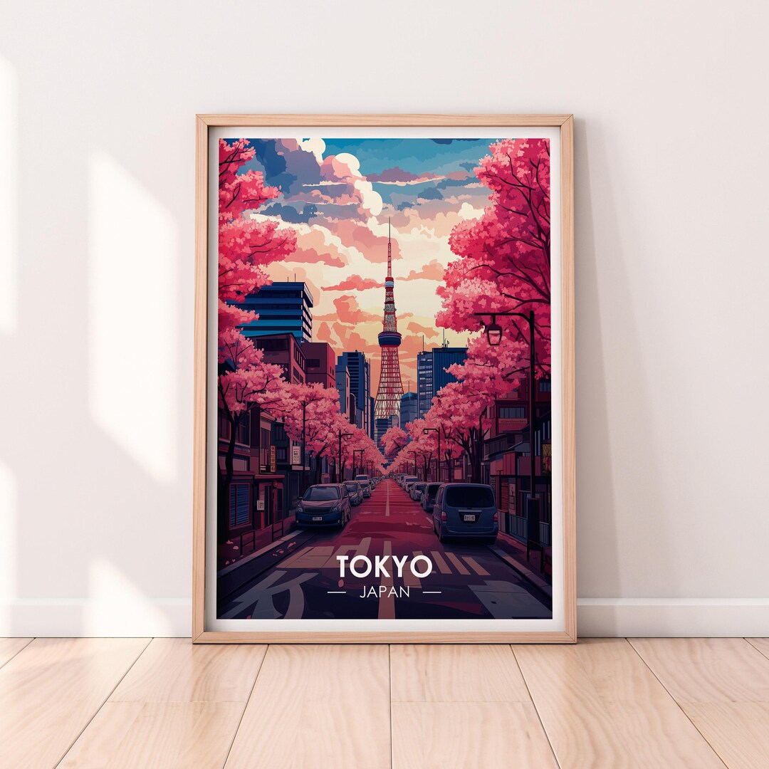 Tokyo Poster, Japan, Travel Poster, Premium Print, Tokyo Print, Travel ...