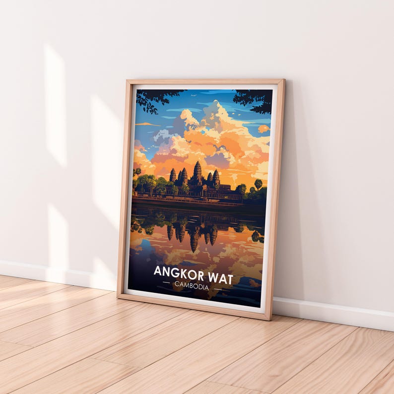 Angkor Wat Poster, Angkor Wat Wall Art, Cambodia, Poster, Angkor Wat ...