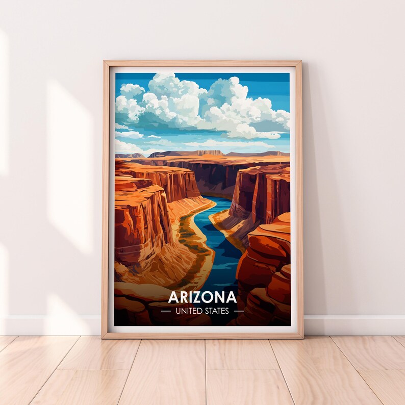 Arizona Poster, Arizona Wall Art, United States Poster, AZ Print ...