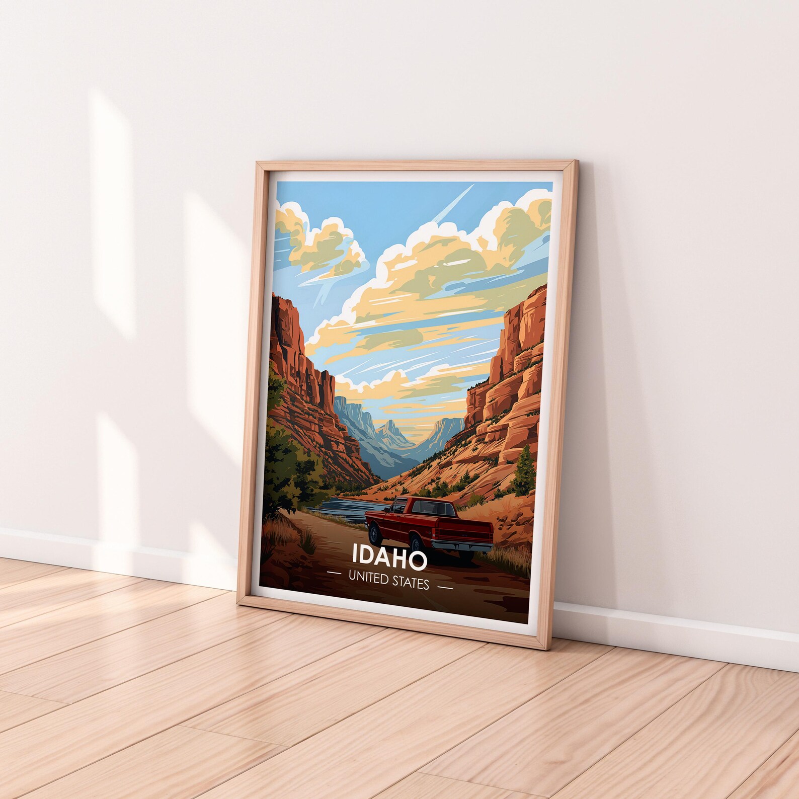 Idaho Poster, Idaho Wall Art, United States Poster, ID Print, USA Print ...