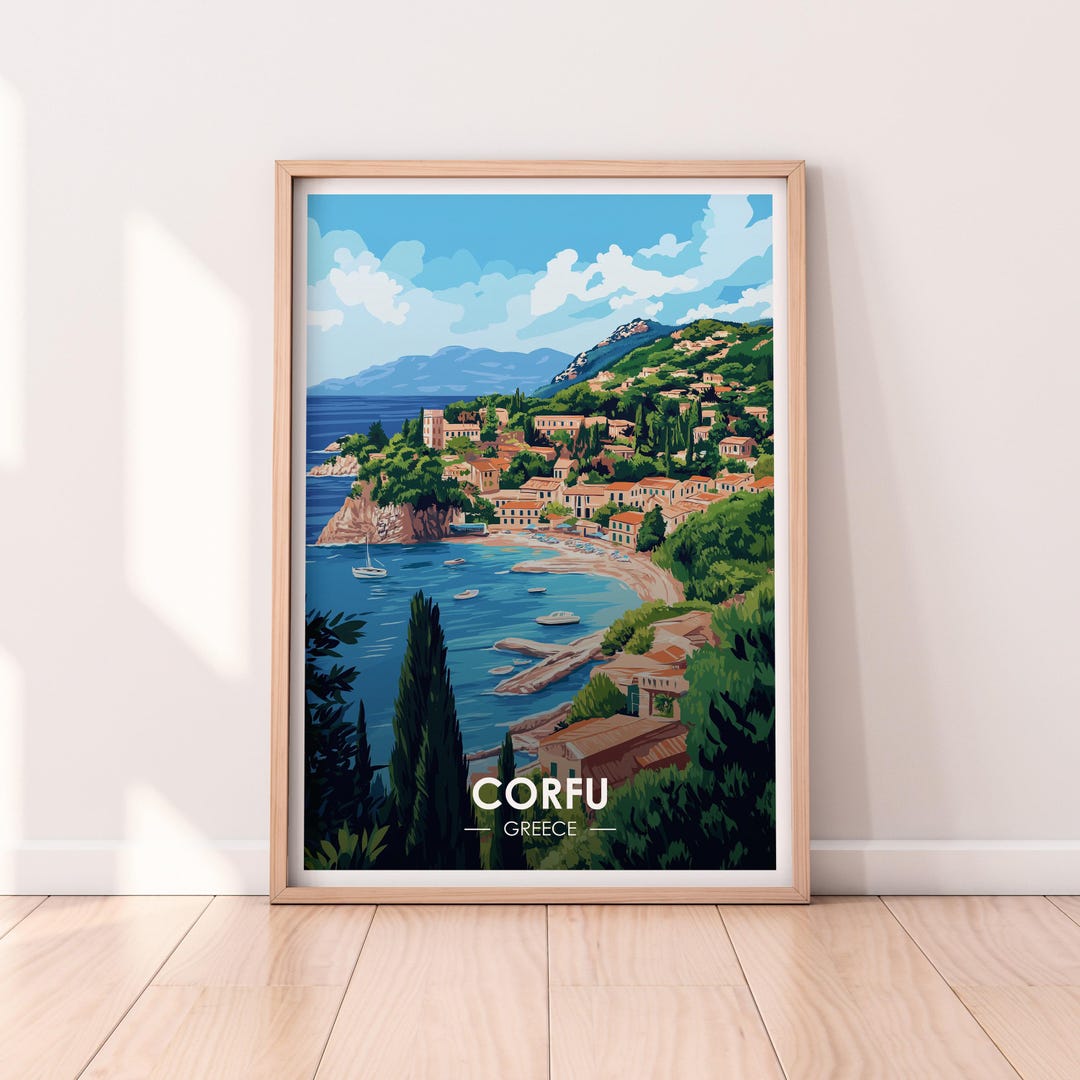 Corfu Poster, Greece, Travel Poster, Premium Print, Corfu Print, Travel ...