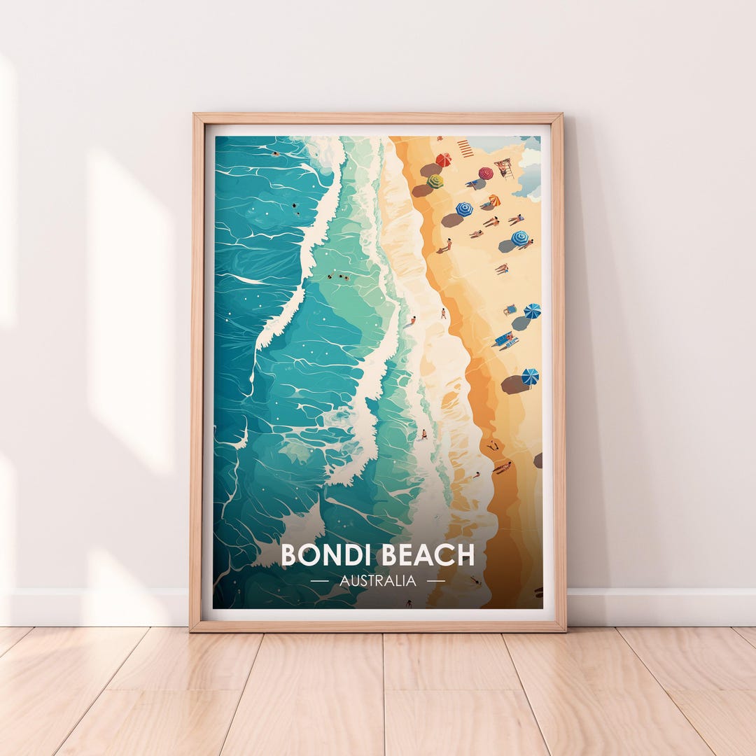 Bondi Beach Poster, Bondi Beach Wall Art, Australia Poster, Bondi Beach ...