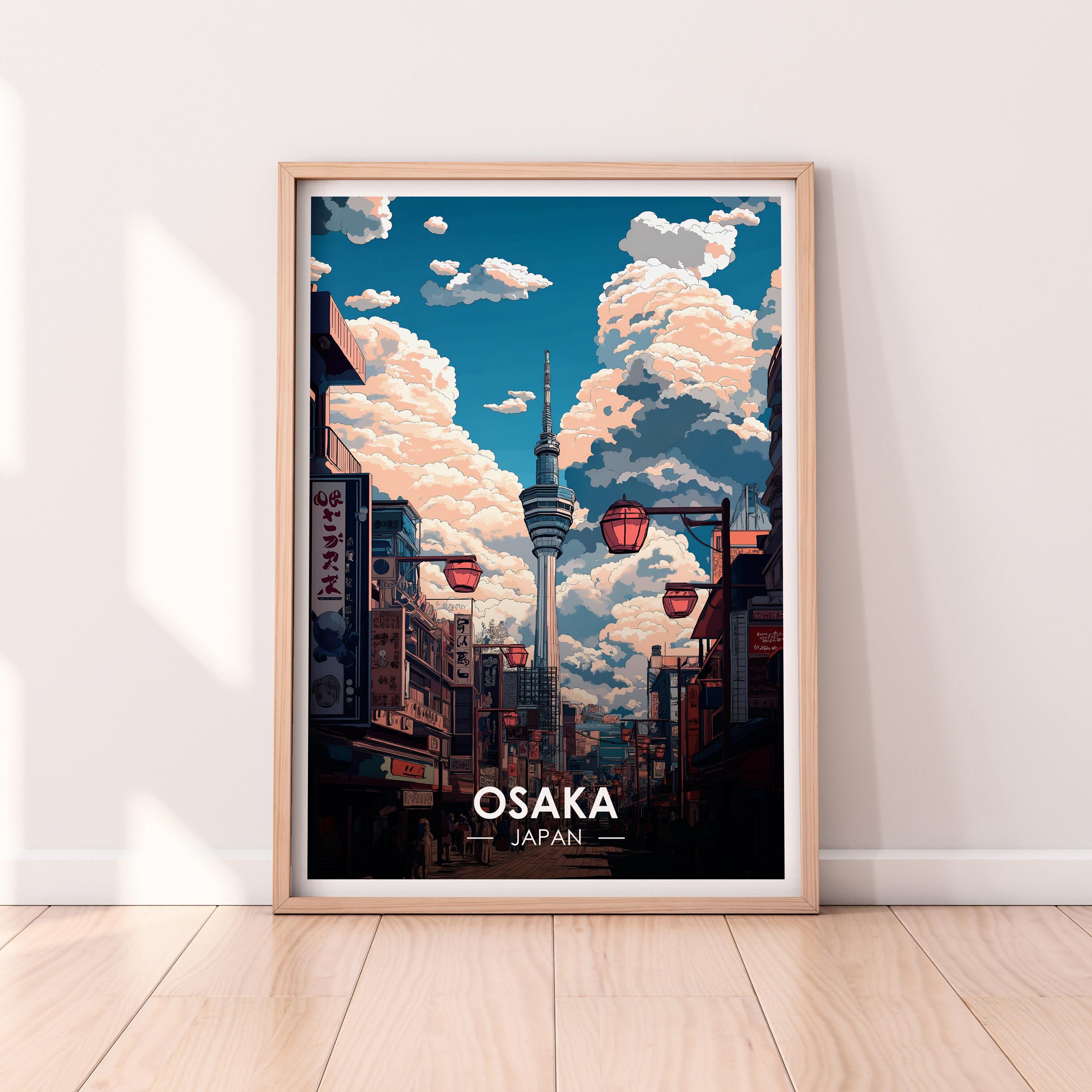 Osaka Poster, Japan, Travel Poster, Premium Print, Osaka Print, Osaka ...