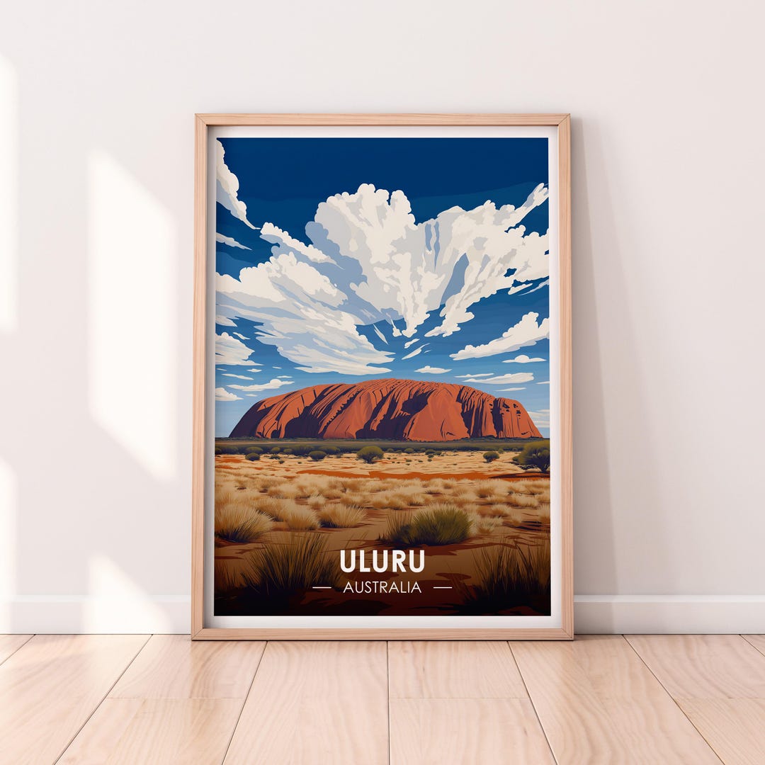 Uluru Poster, Uluru Wall Art, Australia Poster, Ayers Rock, Australia ...