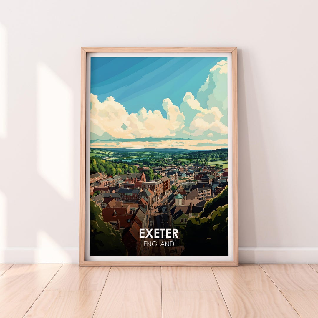Exeter Poster, Exeter Wall Art, Exeter, Poster, Travel Poster, Premium ...